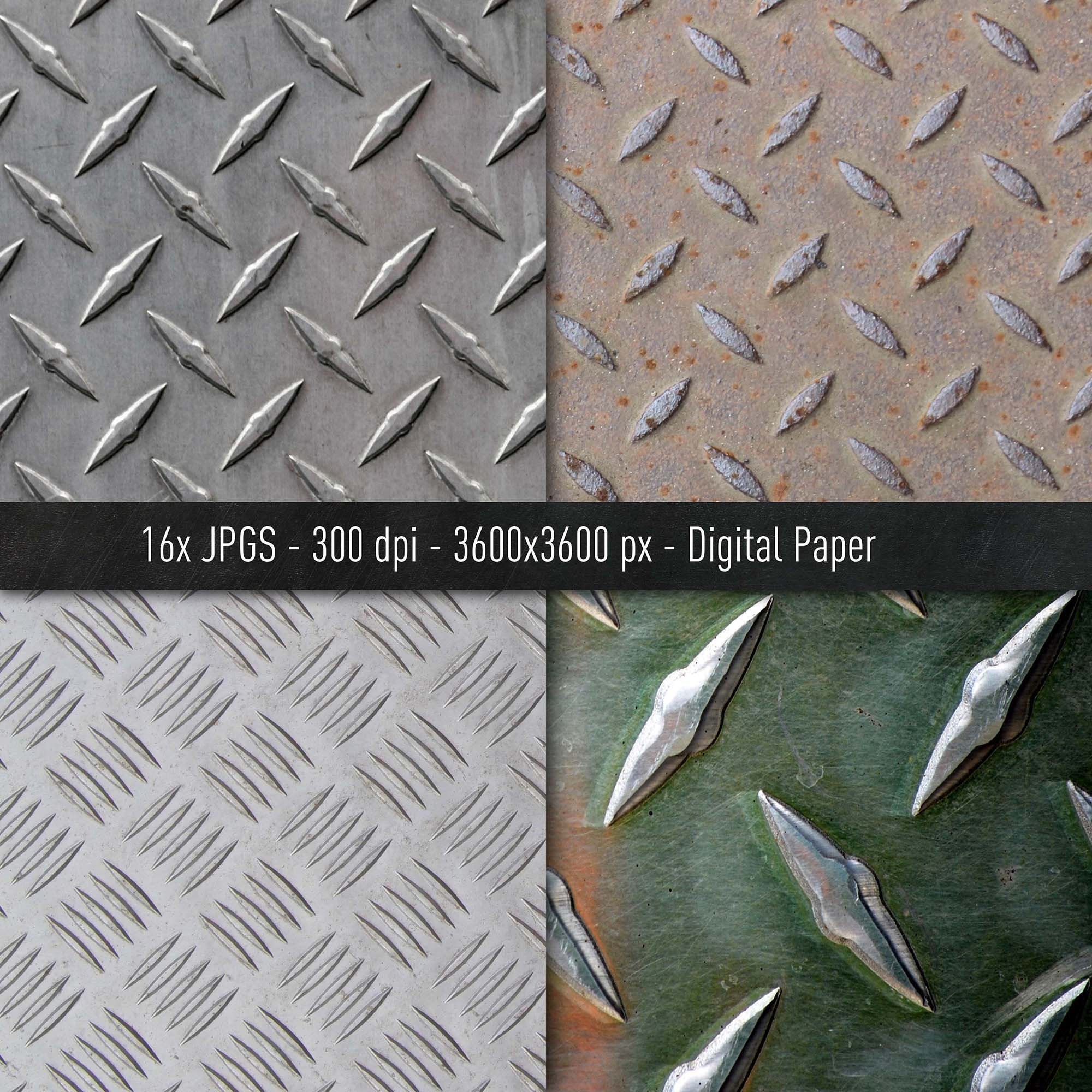 Diamond Checker Plate 16 Different Images Digital Paper | Etsy