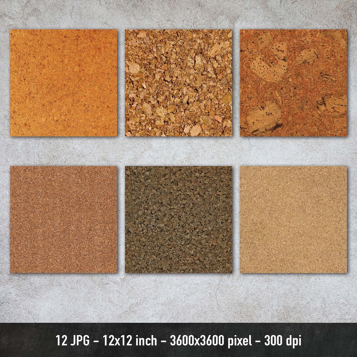 Natural Corc Texture 12 Different Images Digital Paper - Etsy