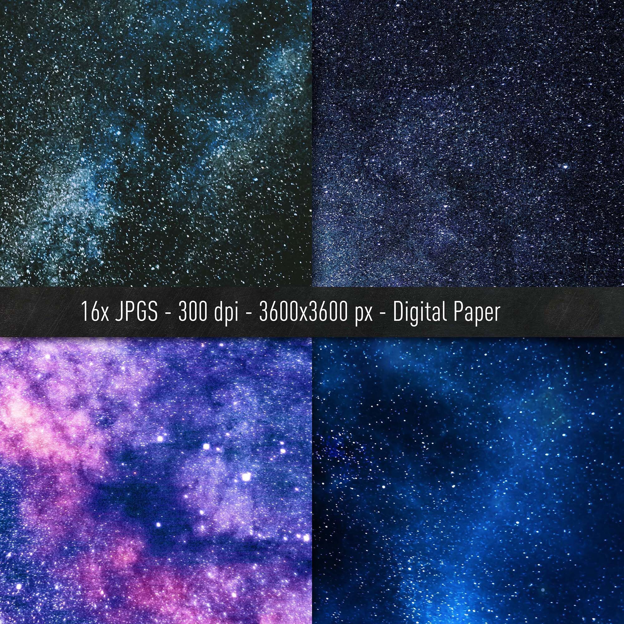 Galaxy 16 Different Images Digital Paper Instant Download | Etsy