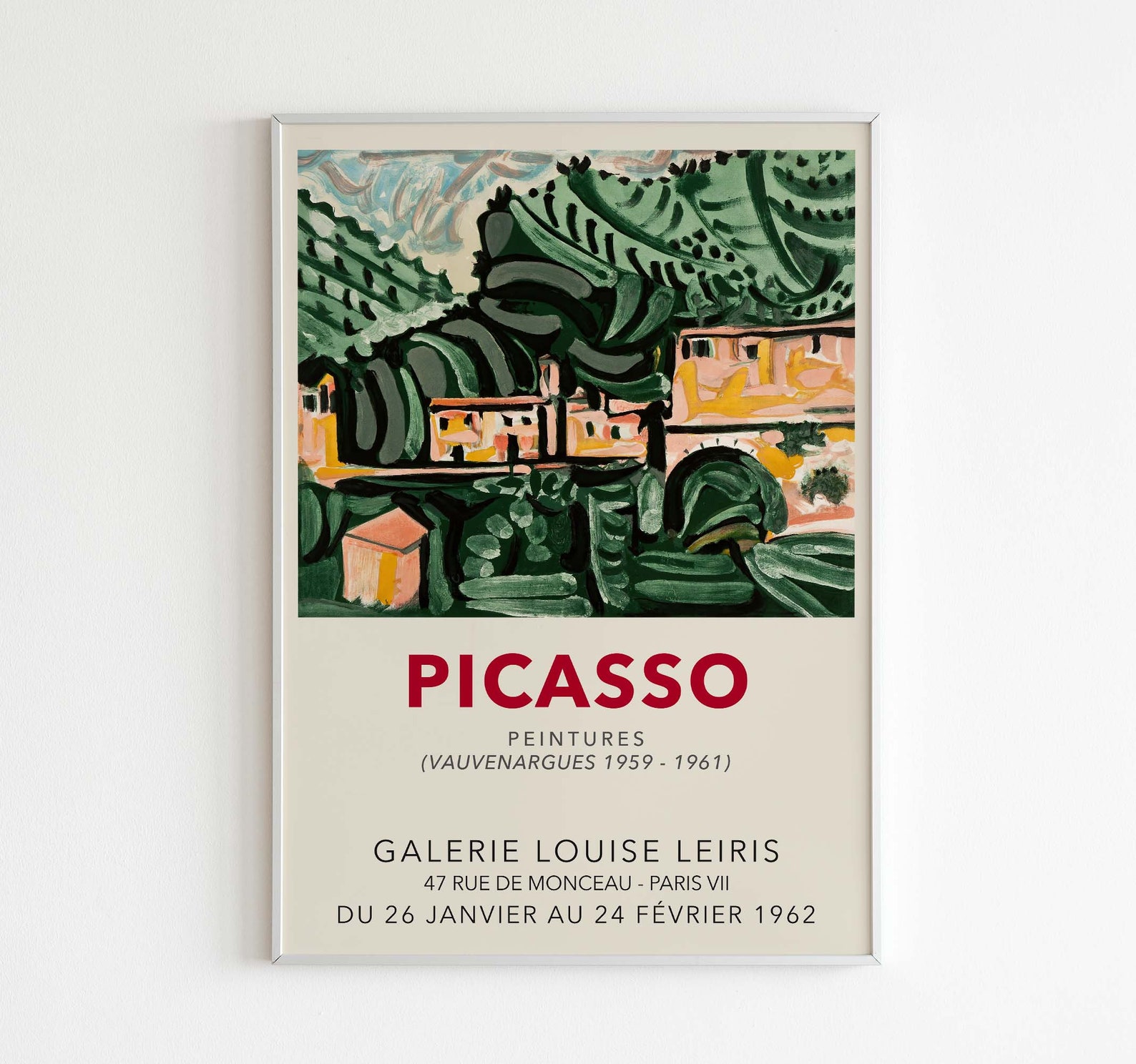 Set of 6 Pablo Picasso Exhibition Poster Downloadable Art | Etsy