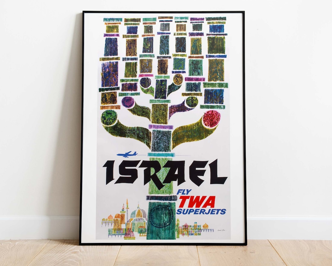 Israel, Vintage Travel Poster, Downloadable Hi-res Art Print, Instant ...