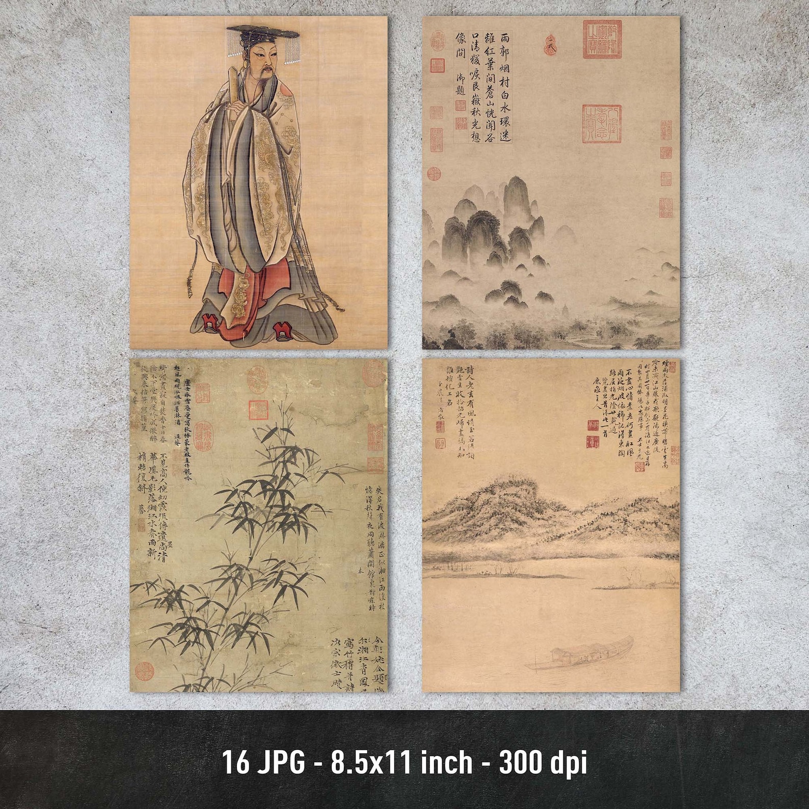 Antique Chinese Papers Digital Paper Vol.1 Vintage - Etsy