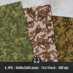 Camouflage Pattern, Vol.2, Army Camo Design, Digital Paper, Instant ...