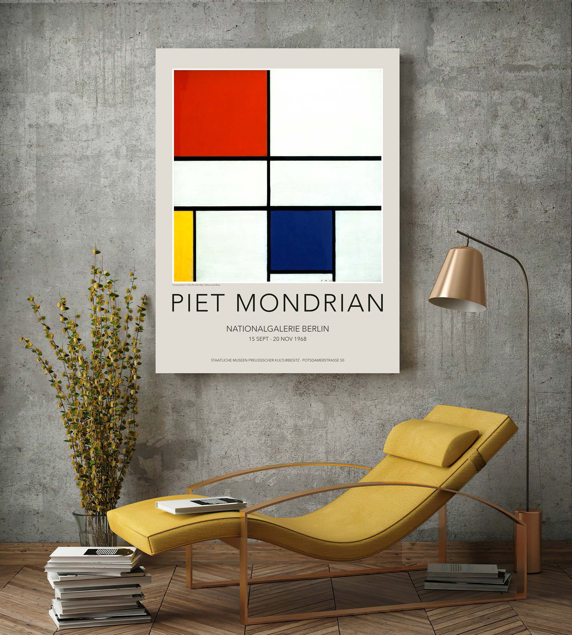 Piet Mondrian Exhibition Poster Downloadable Art Print - Etsy