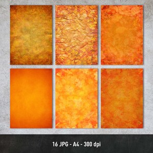 Autumn Paper, Fall Texture Backdrop, 16 Different Images, Digital Paper ...