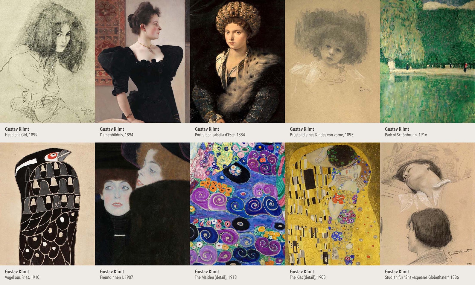 Wall Collage Kit Gustav Klimt Paintings Collection of 60 - Etsy