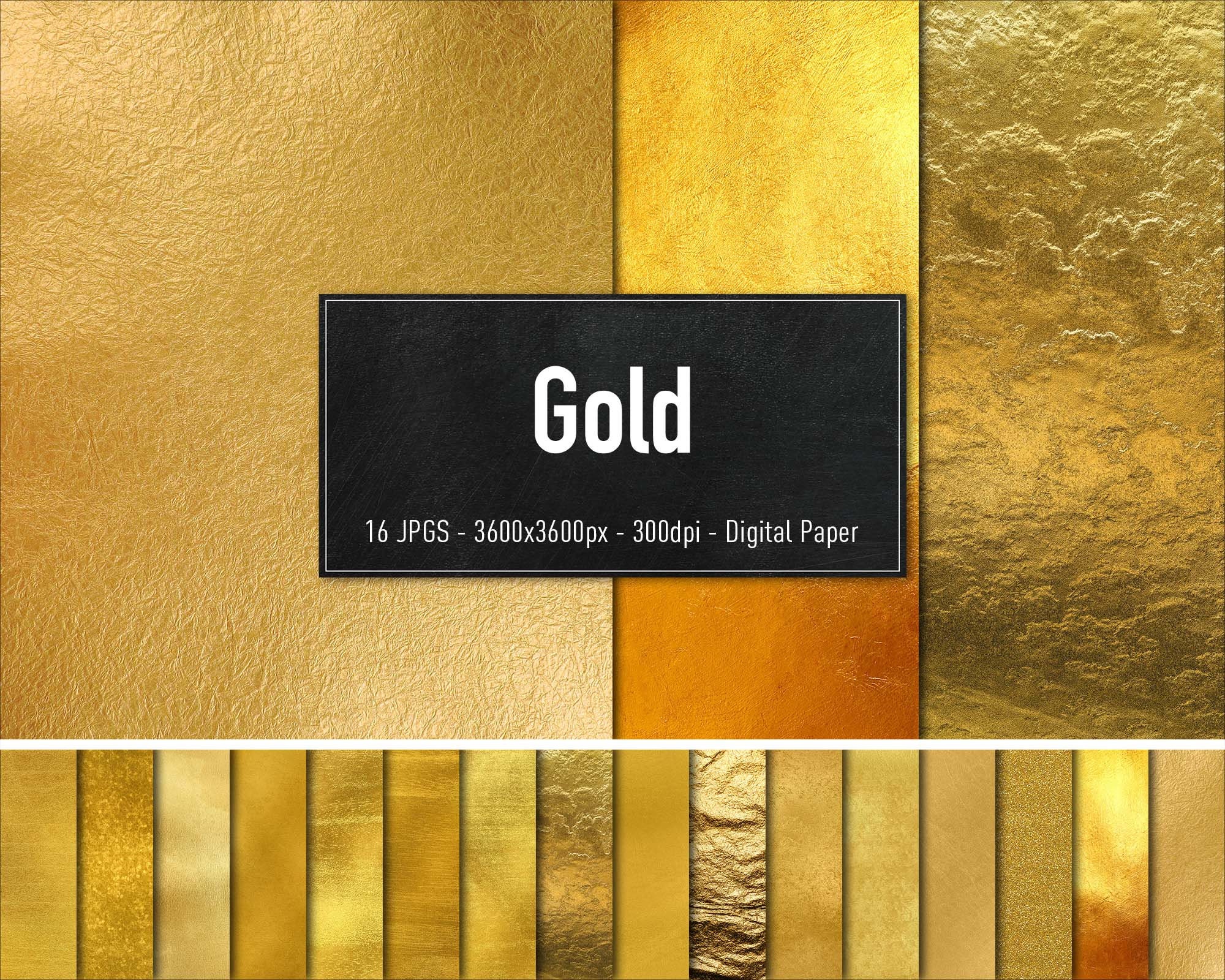 Gold Texture, 16 Different Images, Digital Paper, Instant Download - Etsy