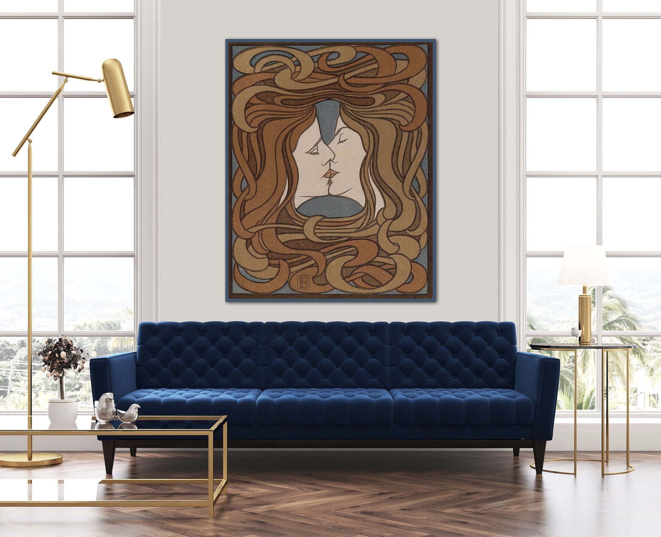 Peter Behrens the Kiss Printable Art Nouveau Poster - Etsy