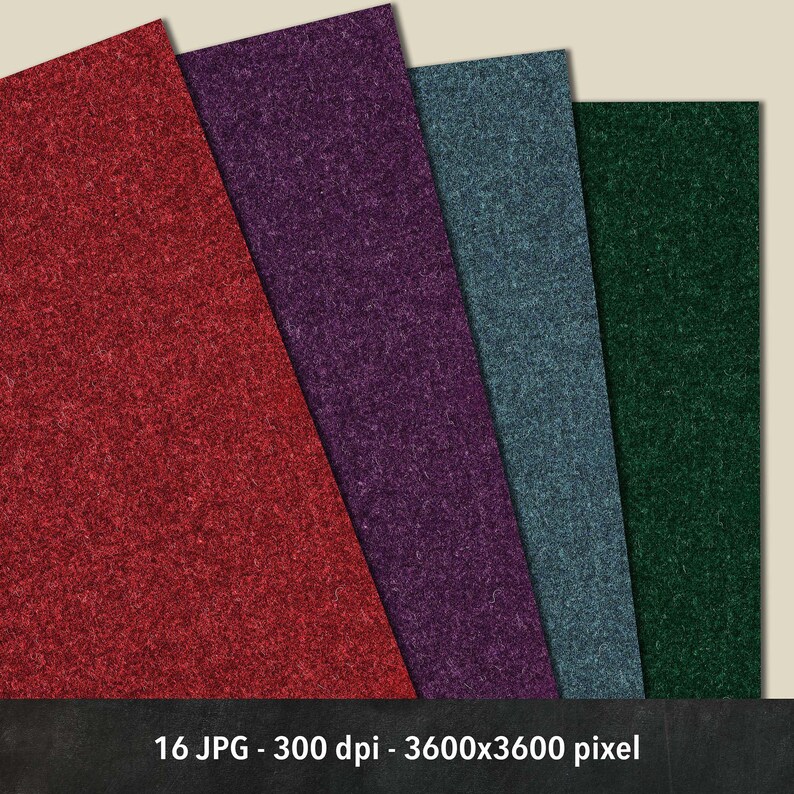 Felt 16 Different Colors Real Felt Texture Digital Paper - Etsy