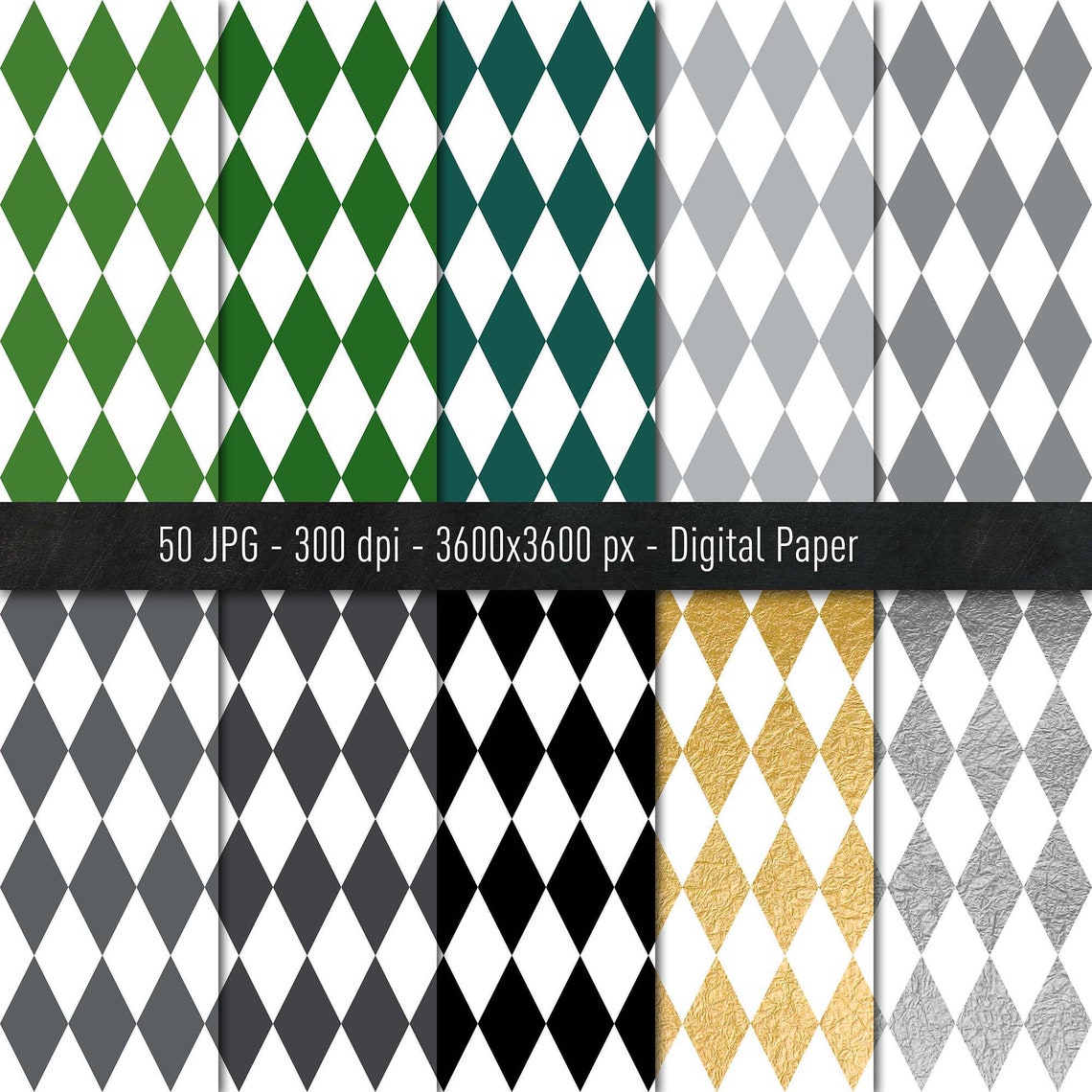 Diamond Checkers 50 Different Seamless Pattern Alice in - Etsy