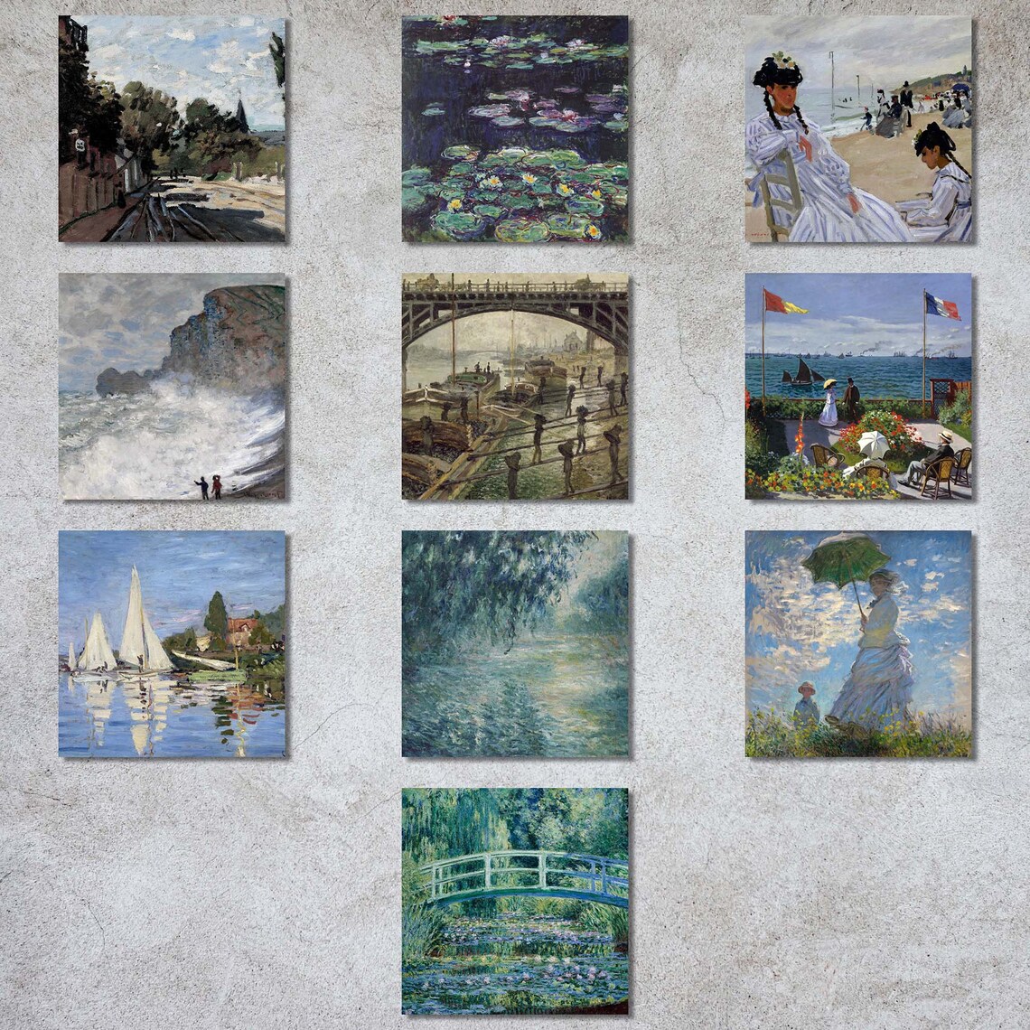 Claude Monet, Vol.2, 10 Different Images, Digital Paper, Instant ...