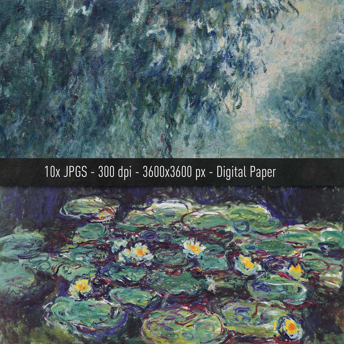 Claude Monet Vol.2 10 Different Images Digital Paper - Etsy