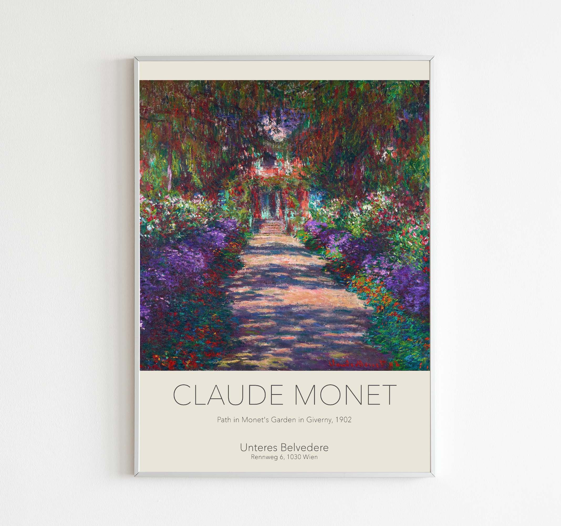 Claude Monet Exhibition Poster A Pathway in Monet's | Etsy