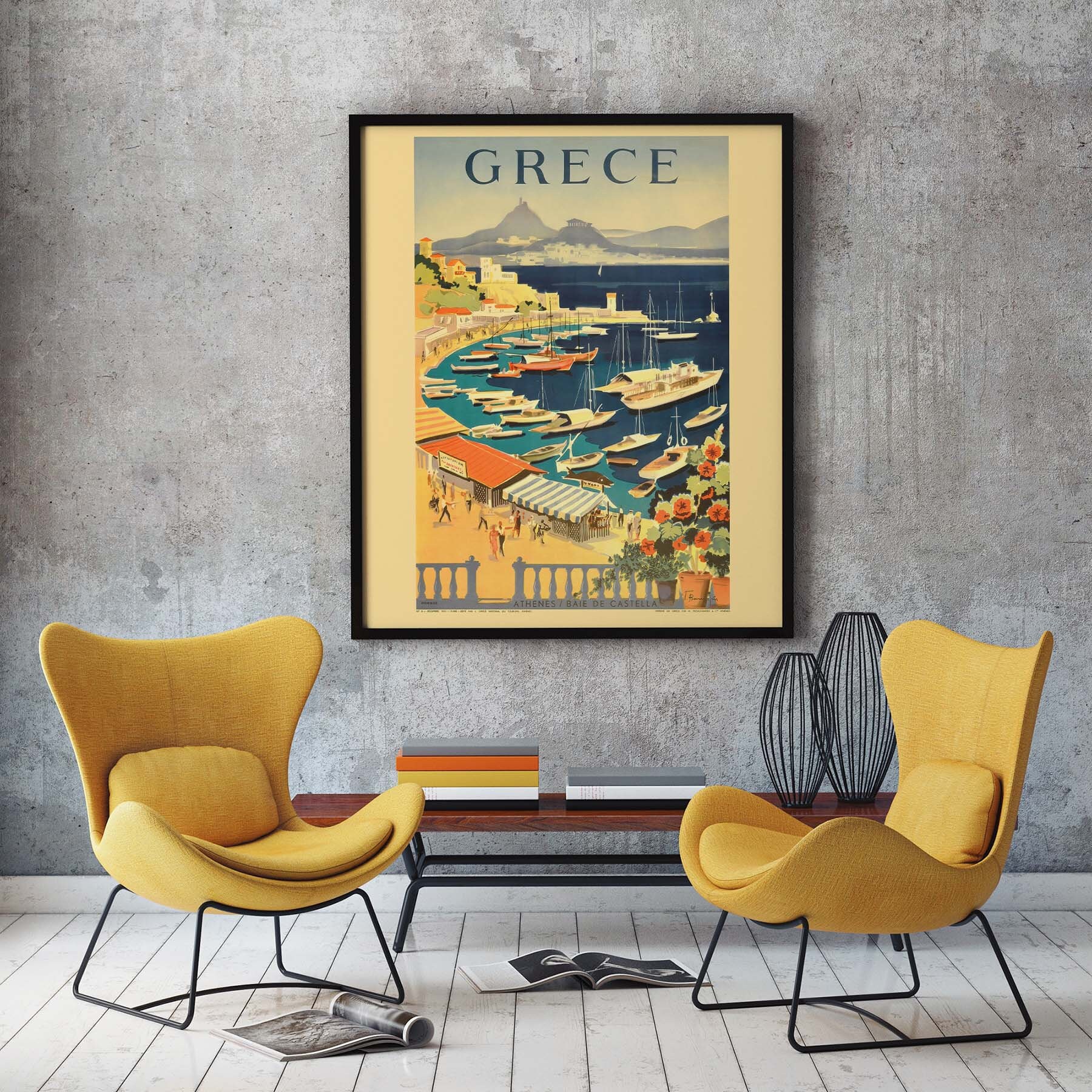 Greece Poster Vintage Travel Poster Downloadable Hi-res Art - Etsy