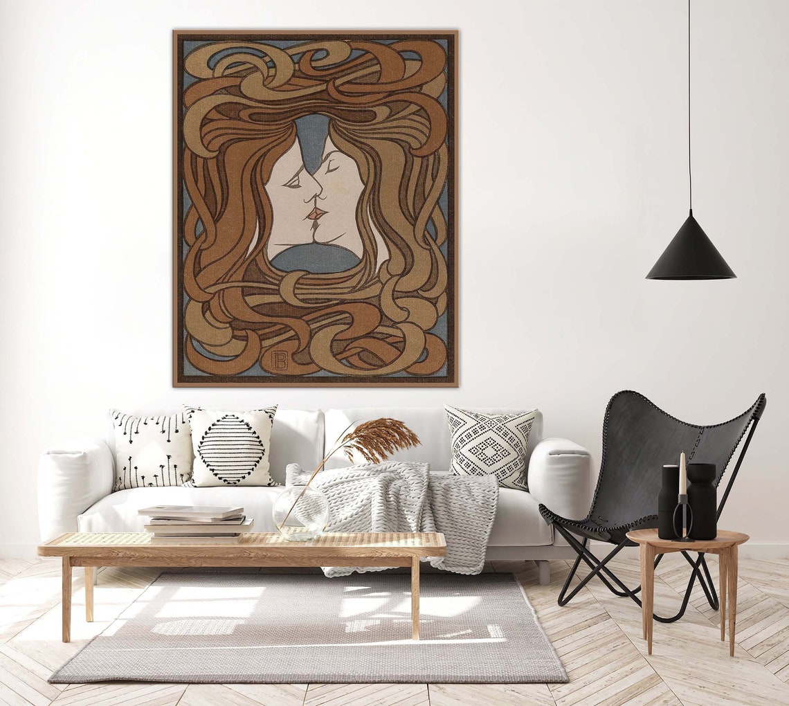 Peter Behrens the Kiss Printable Art Nouveau Poster - Etsy