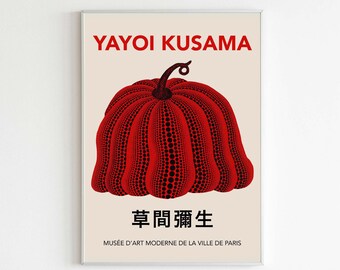 Yayoi Kusama Poster Yellow Pumpkin Japanese Art Printable | Etsy