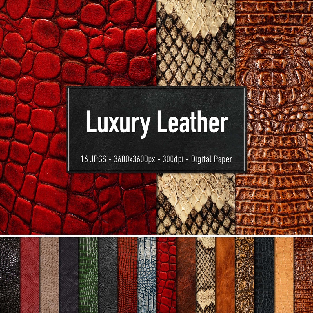 Luxury Leather, 16 Different Images, Digital Paper, Instant Download - Etsy