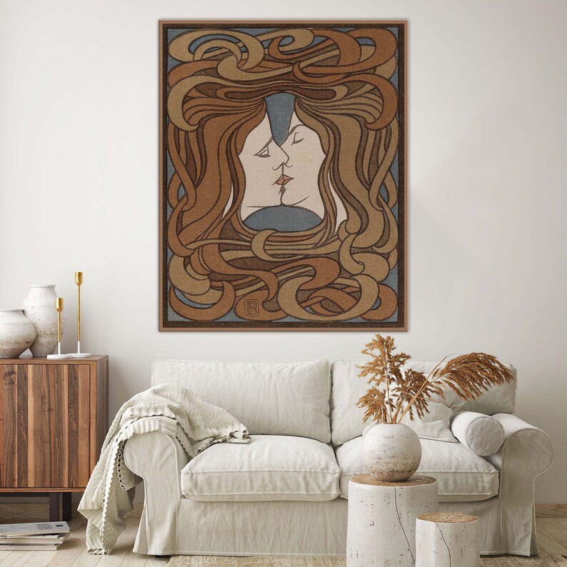 Peter Behrens the Kiss Printable Art Nouveau Poster - Etsy