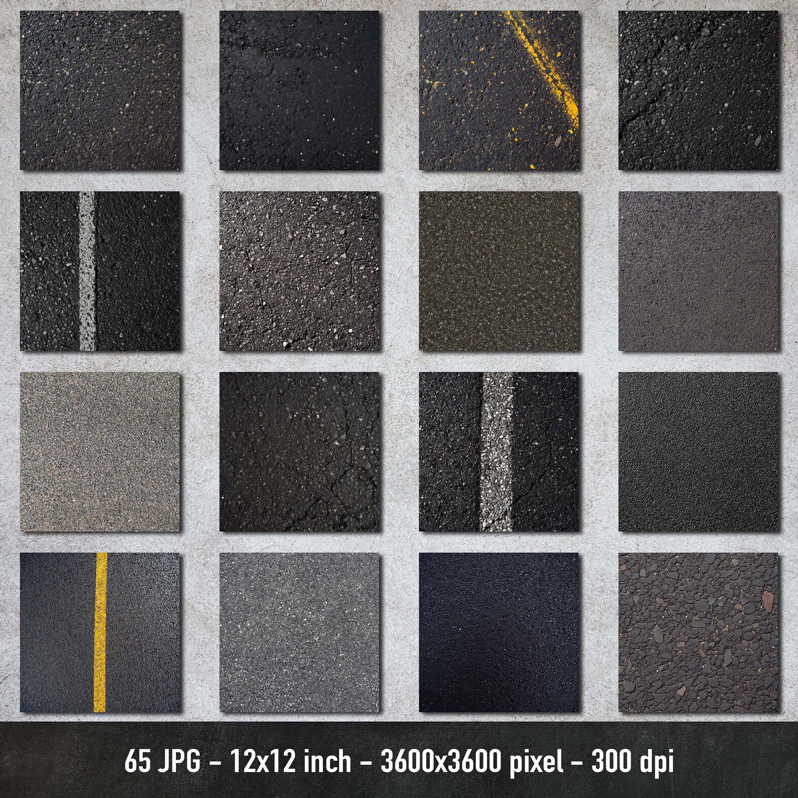 Asphalt - Mega Pack, 65 Different Real Images, Digital Paper, Instant ...