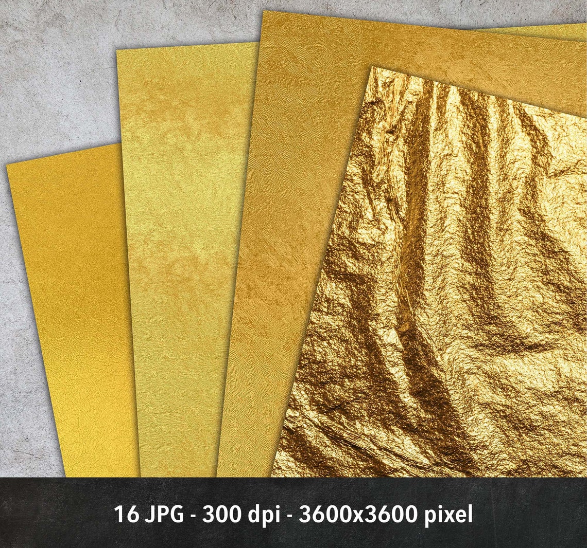 Gold Texture, 16 Different Images, Digital Paper, Instant Download - Etsy