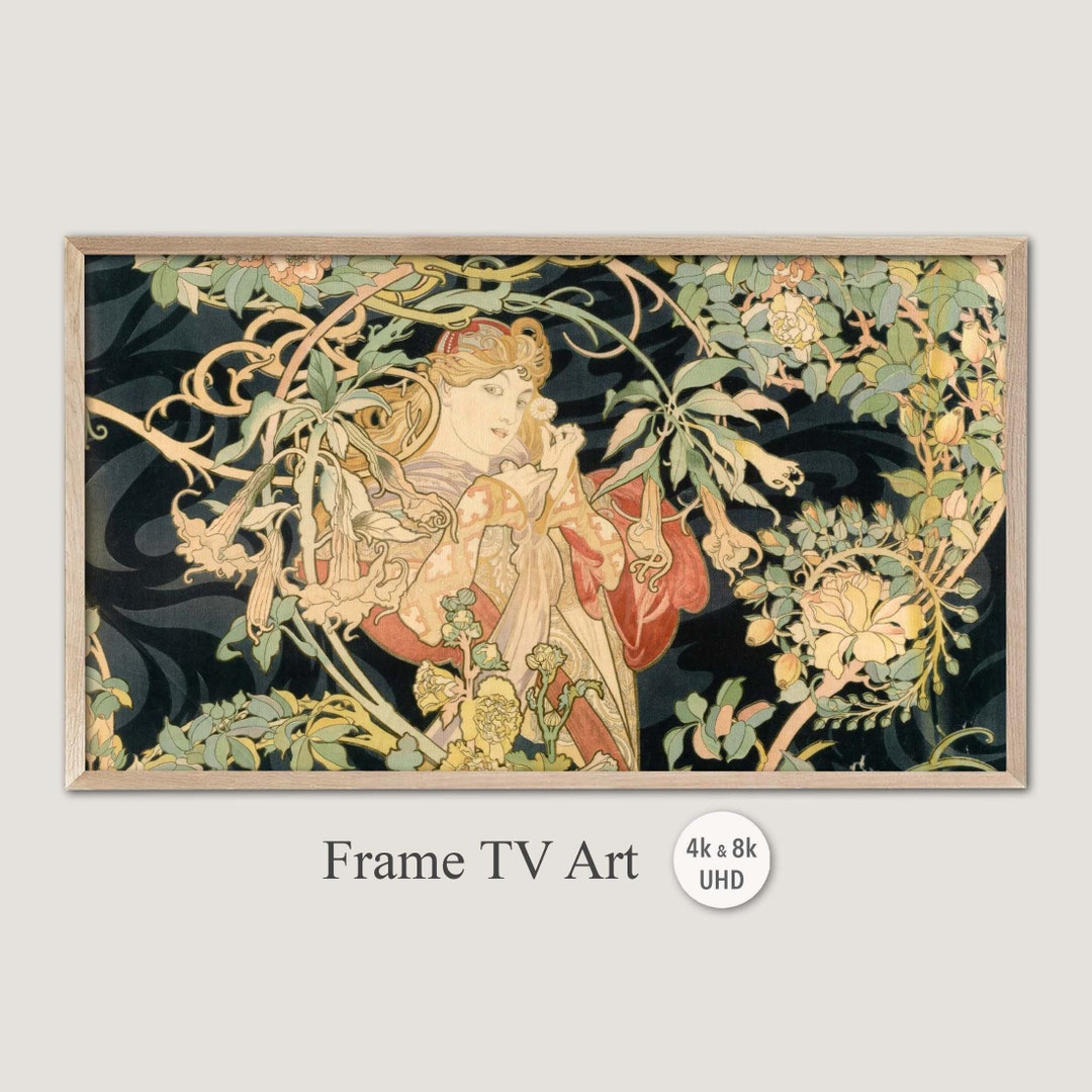 Samsung Frame TV Art, 4k & 8k UHD-2 Digital Wall Art, Alfons Mucha ...