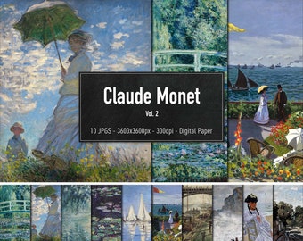 Claude Monet Vol.1 10 Different Images Digital Paper - Etsy