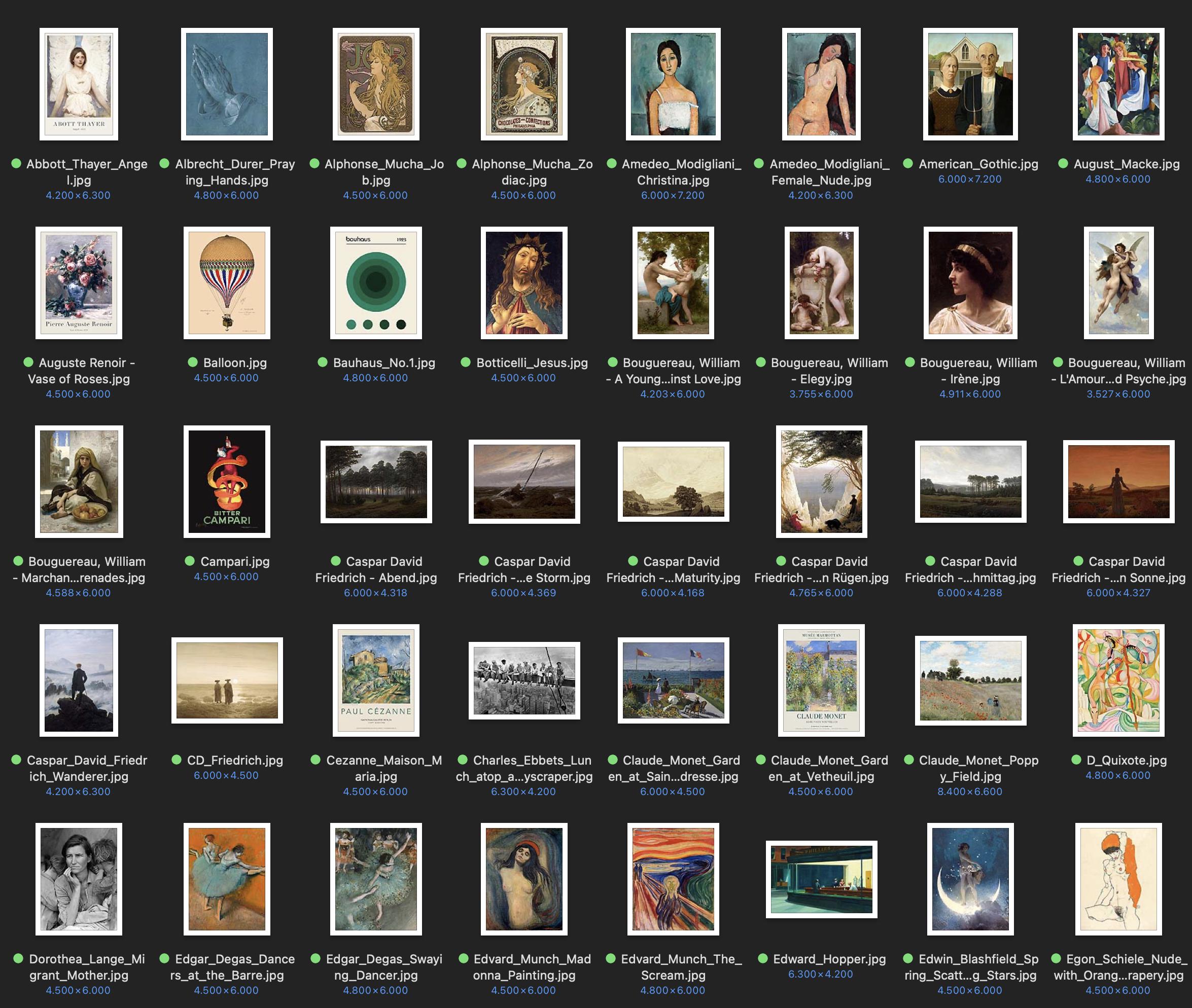 Most Famous Paintings - 150 Master Pieces From Different Artists, 150 ...