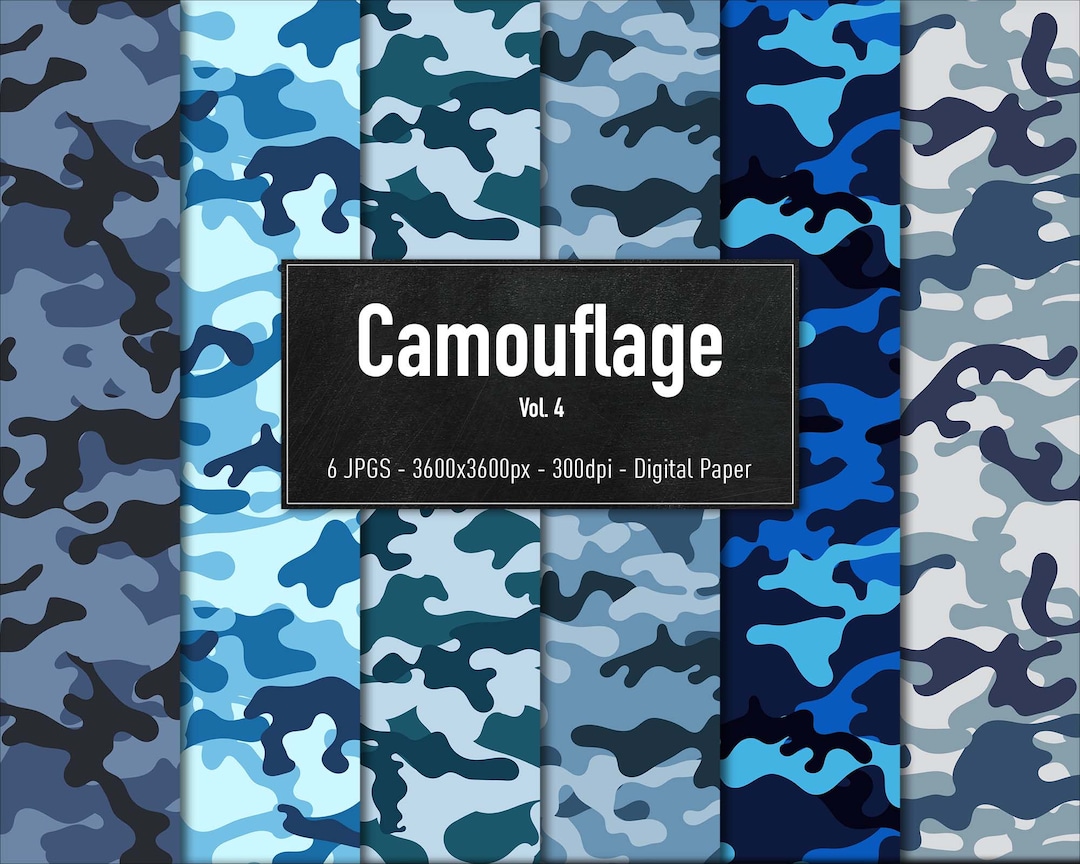 Camouflage Pattern, Vol.4, Army Camo Design, Digital Paper, Instant ...