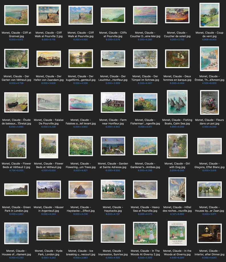 Claude Monet - 250 Master Pieces, the Artist's 250 Most Beautiful Works ...