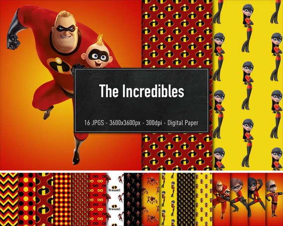 The Incredibles 16 Different Images Digital Paper Instant - Etsy
