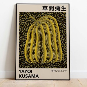 Yayoi Kusama Poster Yellow Pumpkin Japanese Art Printable - Etsy