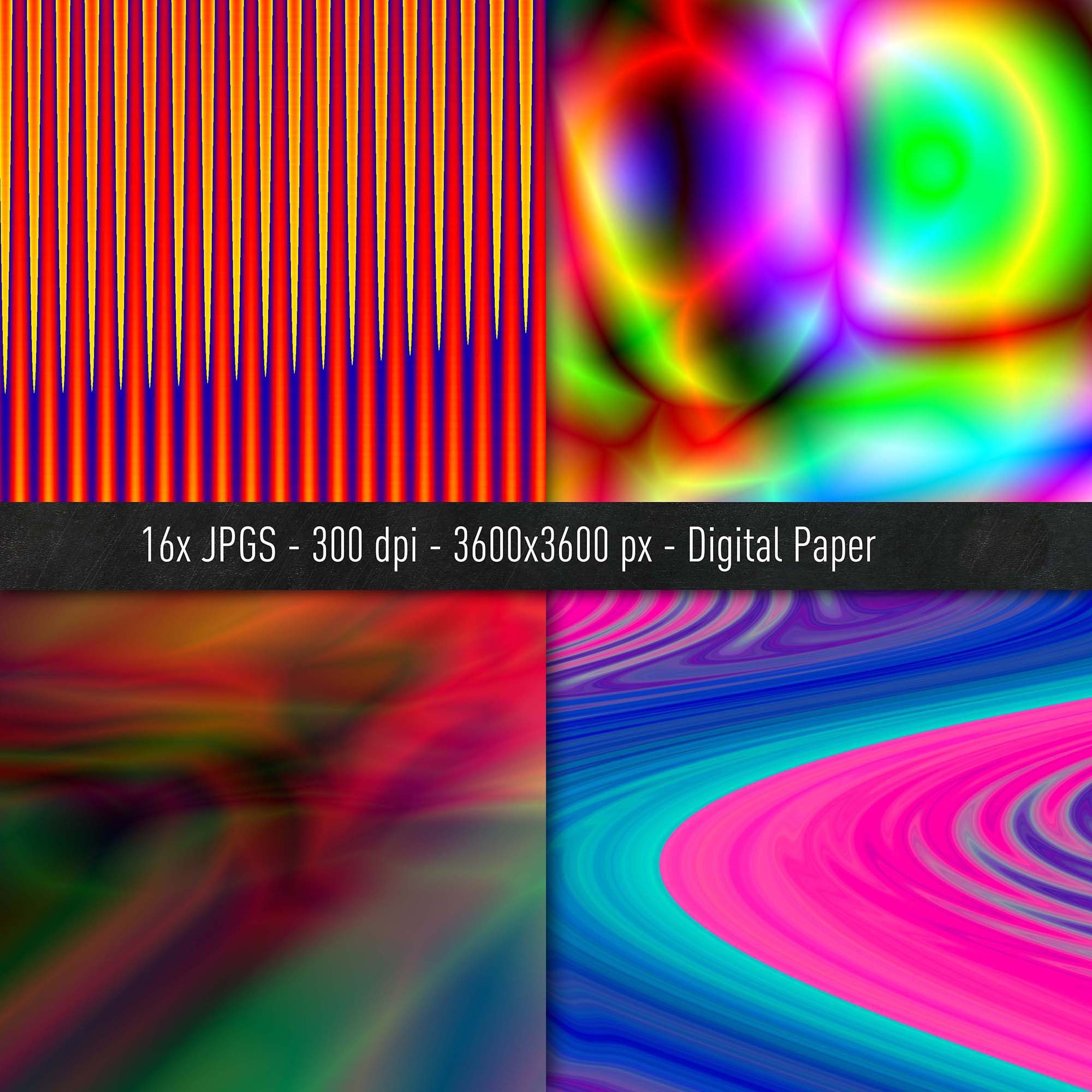Psychedelic Pattern 16 Different Images Digital Paper - Etsy