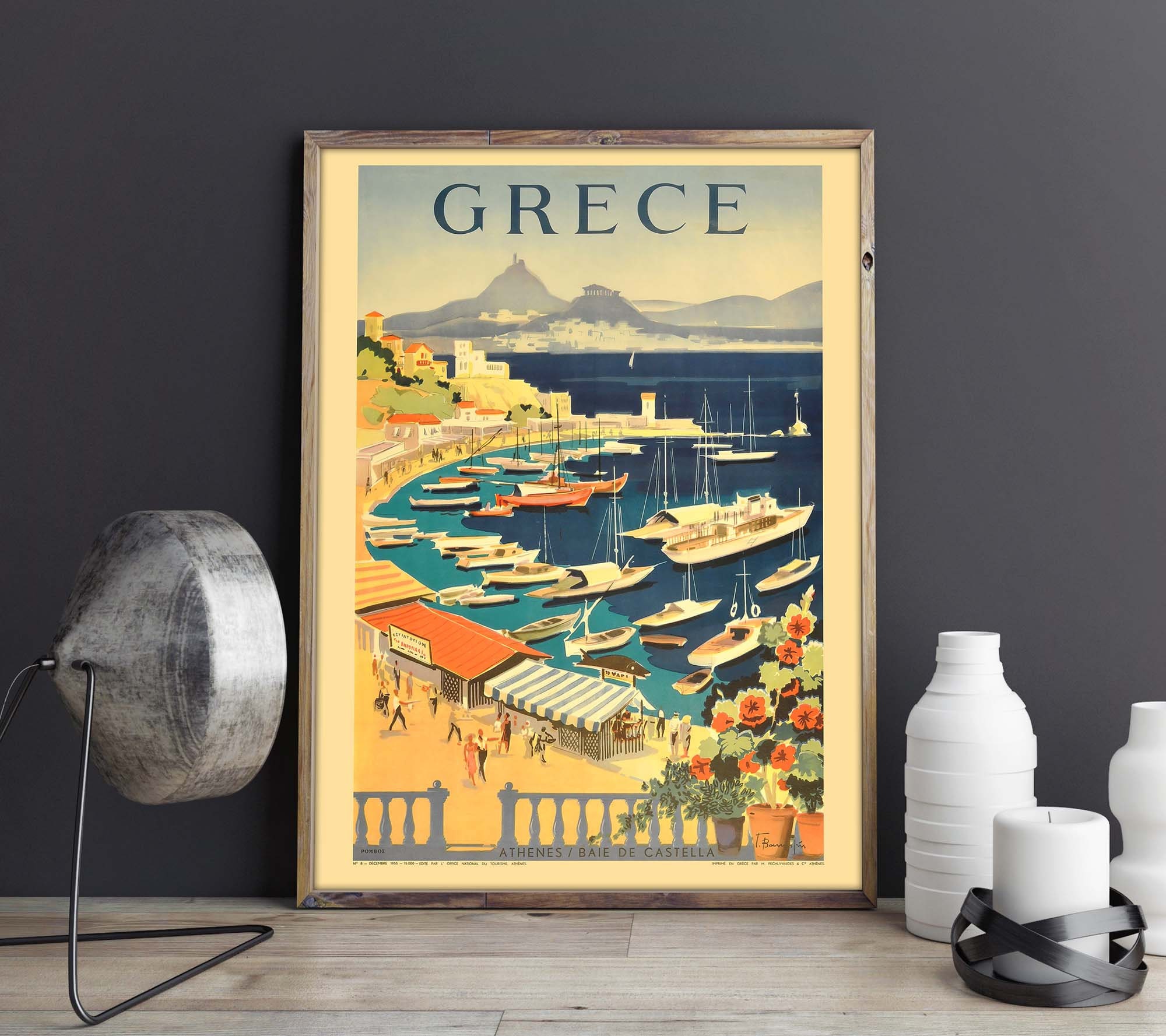 Greece Poster Vintage Travel Poster Downloadable Hi-res Art - Etsy