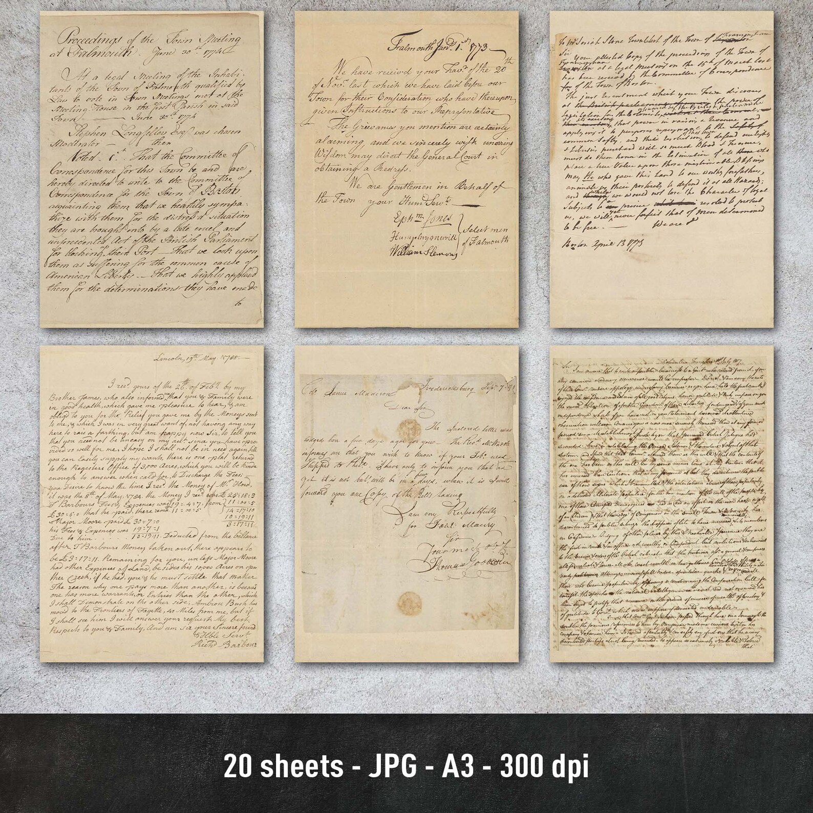 Old Handwritten Letters Vintage Digital Paper A4 Junk | Etsy