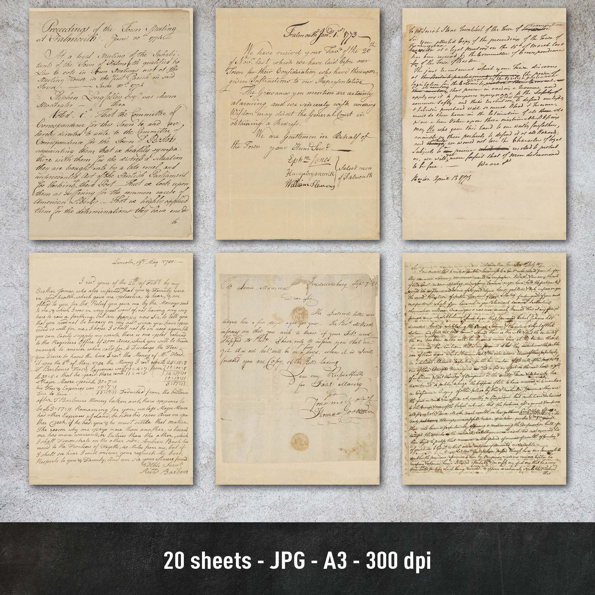 Old Handwritten Letters Vintage Digital Paper A4 Junk | Etsy