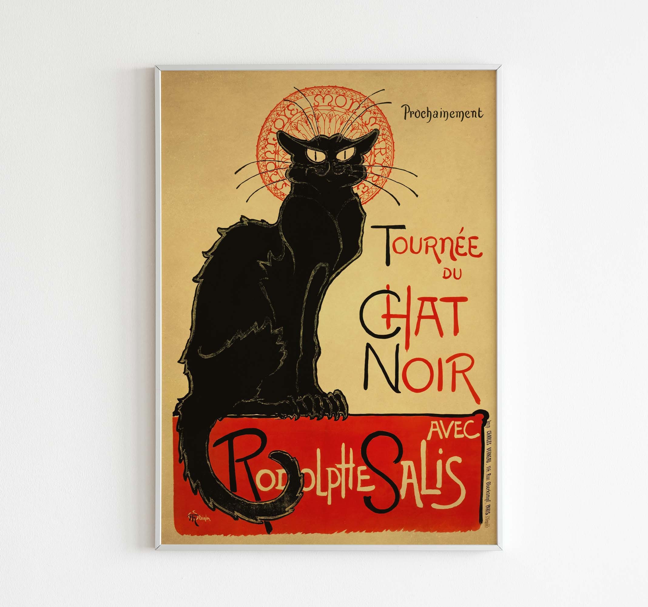 Le Chat Noir Poster, Thophile Steinlen - Poster For The Tour Of Le Chat ...