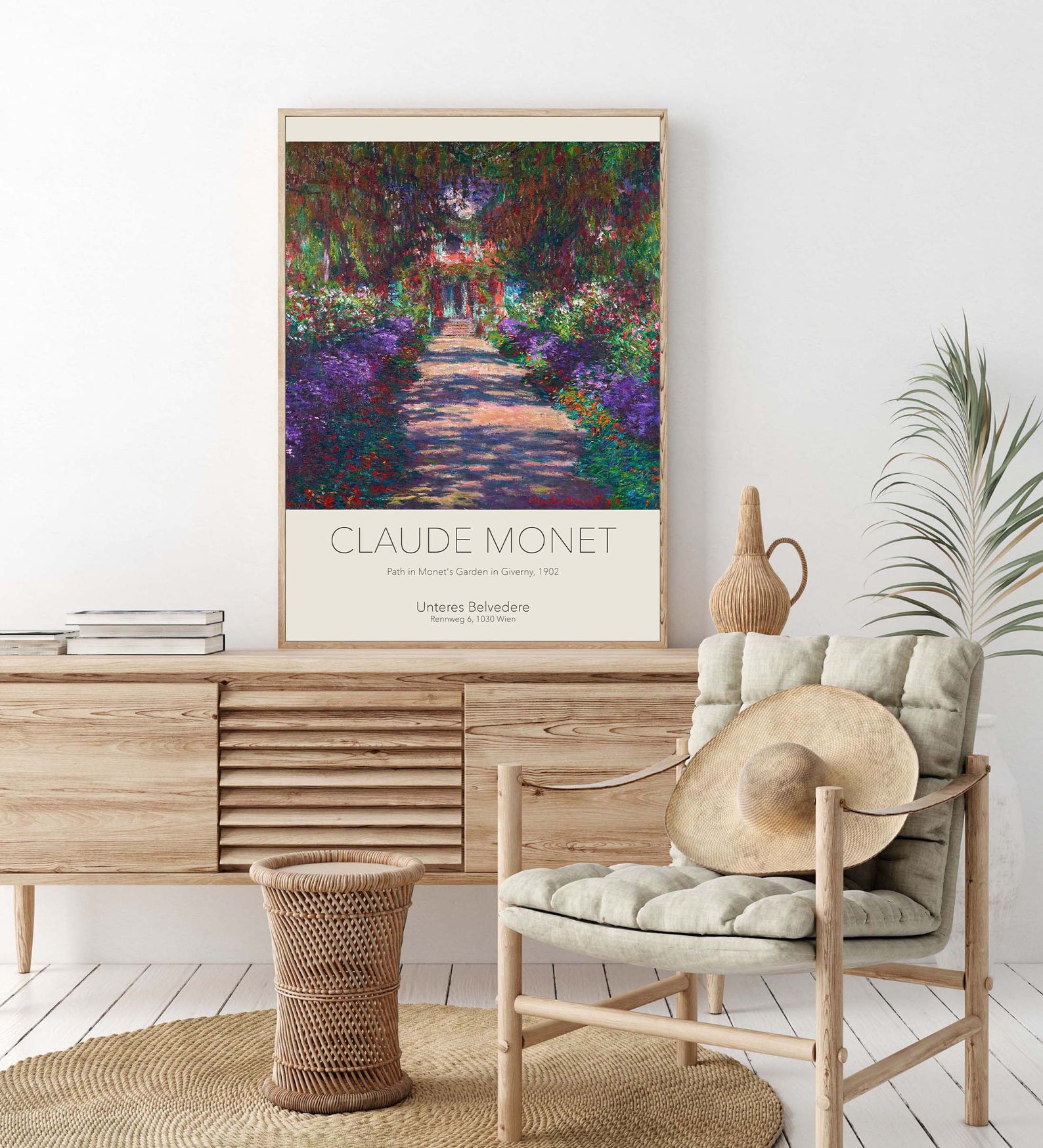 Claude Monet Exhibition Poster A Pathway in Monet's | Etsy