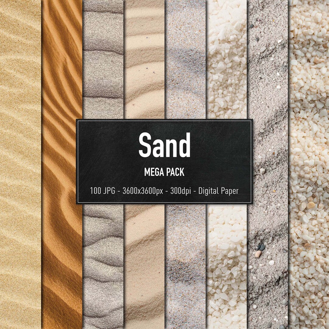 Sand Texture - Mega Pack, 100 Different Real Images, Digital Paper ...