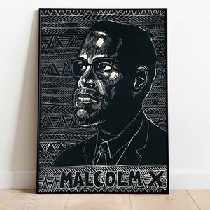 Malcolm X, Downloadable Poster, Printable Art, Instant Download - Etsy