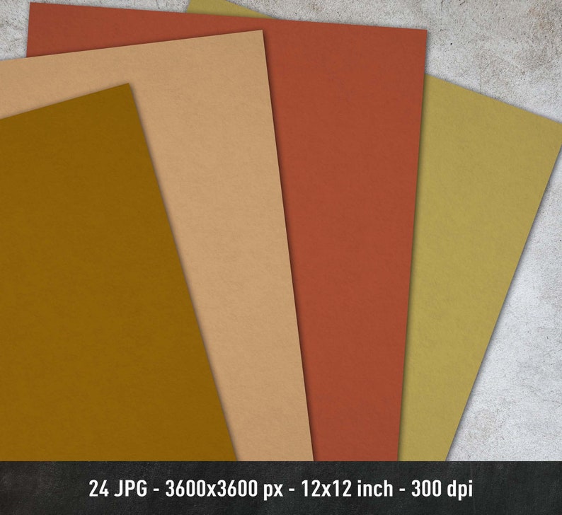 Natural Earth Tones, 24 Different Colors, Digital Paper, Instant ...
