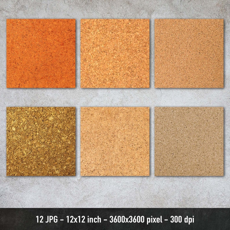 Natural Corc Texture 12 Different Images Digital Paper | Etsy