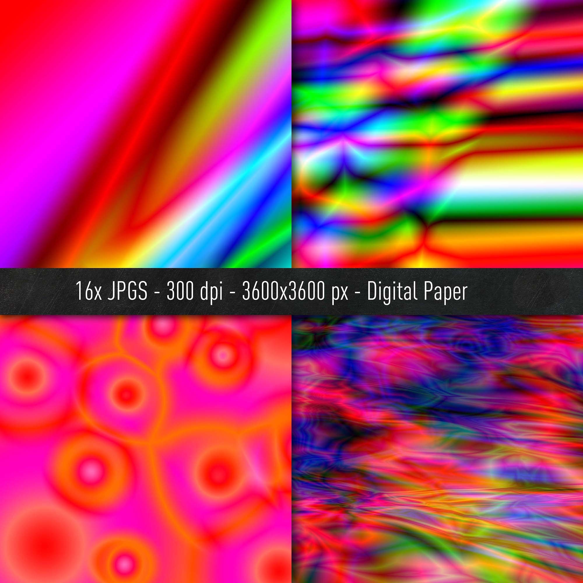 Psychedelic Pattern 16 Different Images Digital Paper - Etsy