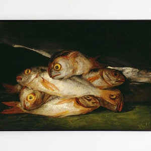 Francisco De Goya - Still Life With Golden Bream, Printable Poster, Art ...