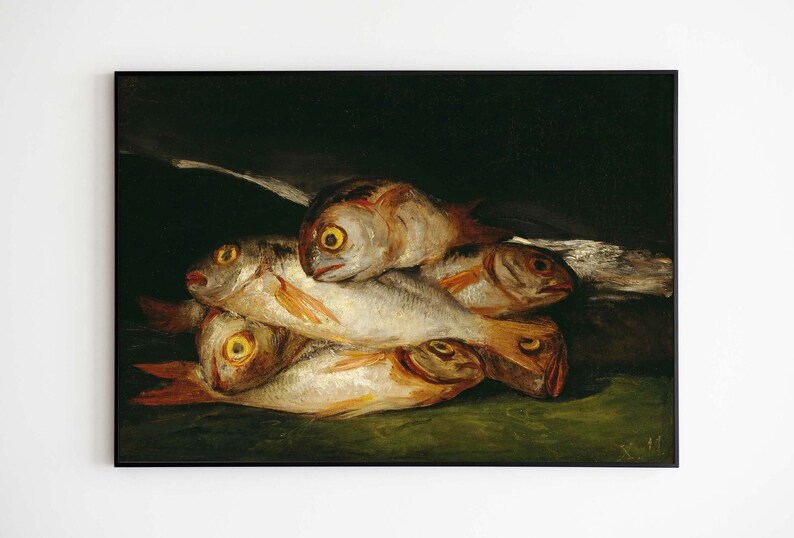 Francisco De Goya - Still Life With Golden Bream, Printable Poster, Art ...