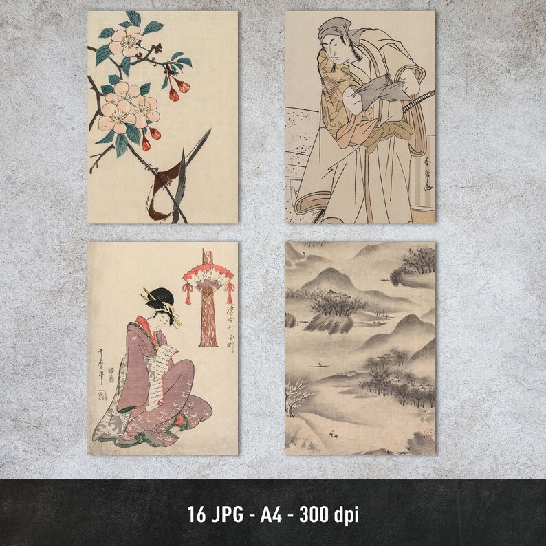 Antique Japanese Papers Digital Paper Vol.2 Vintage - Etsy