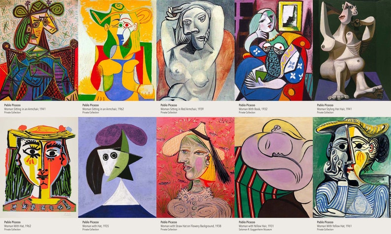 Wall Collage Kit Picasso Paintings Collection of 60 Images | Etsy