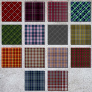 Scottish Tartan, Plaid Pattern, Vol.1, 16 Different Images, Digital ...