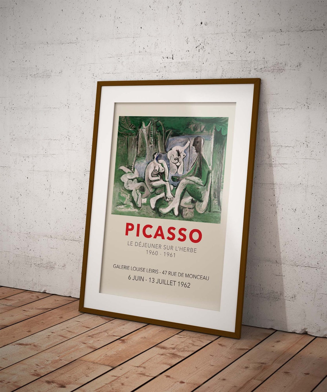 Picasso Exhibition Poster Vintage Downloadable Art Print | Etsy