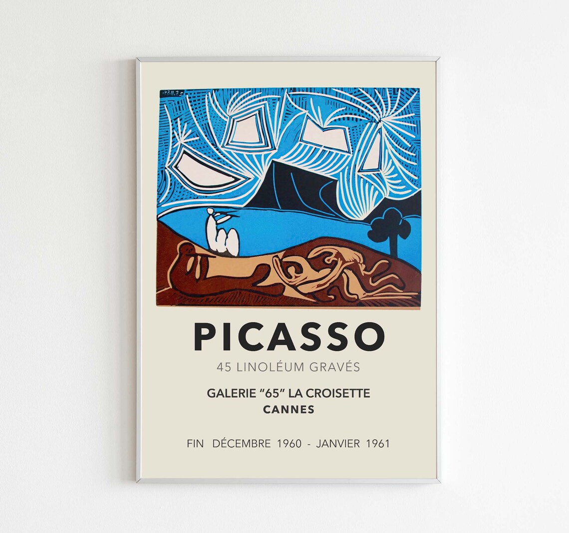 Set of 6 Pablo Picasso Exhibition Poster Downloadable Art | Etsy