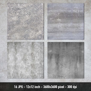 Concrete, Wall Texture, 16 Different Images, Digital Paper, Instant ...